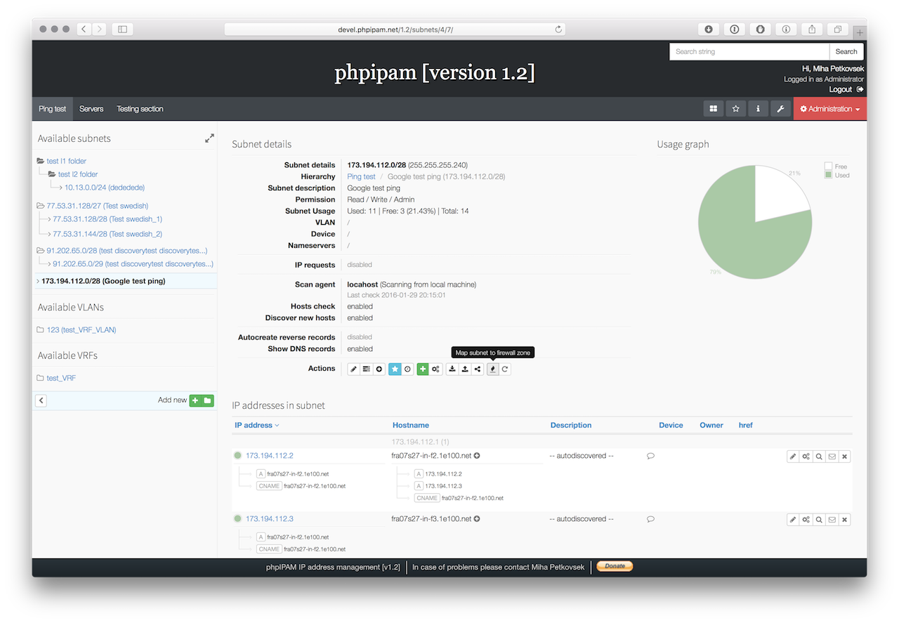 Phpipam V12 Released Phpipam Ip Address Management